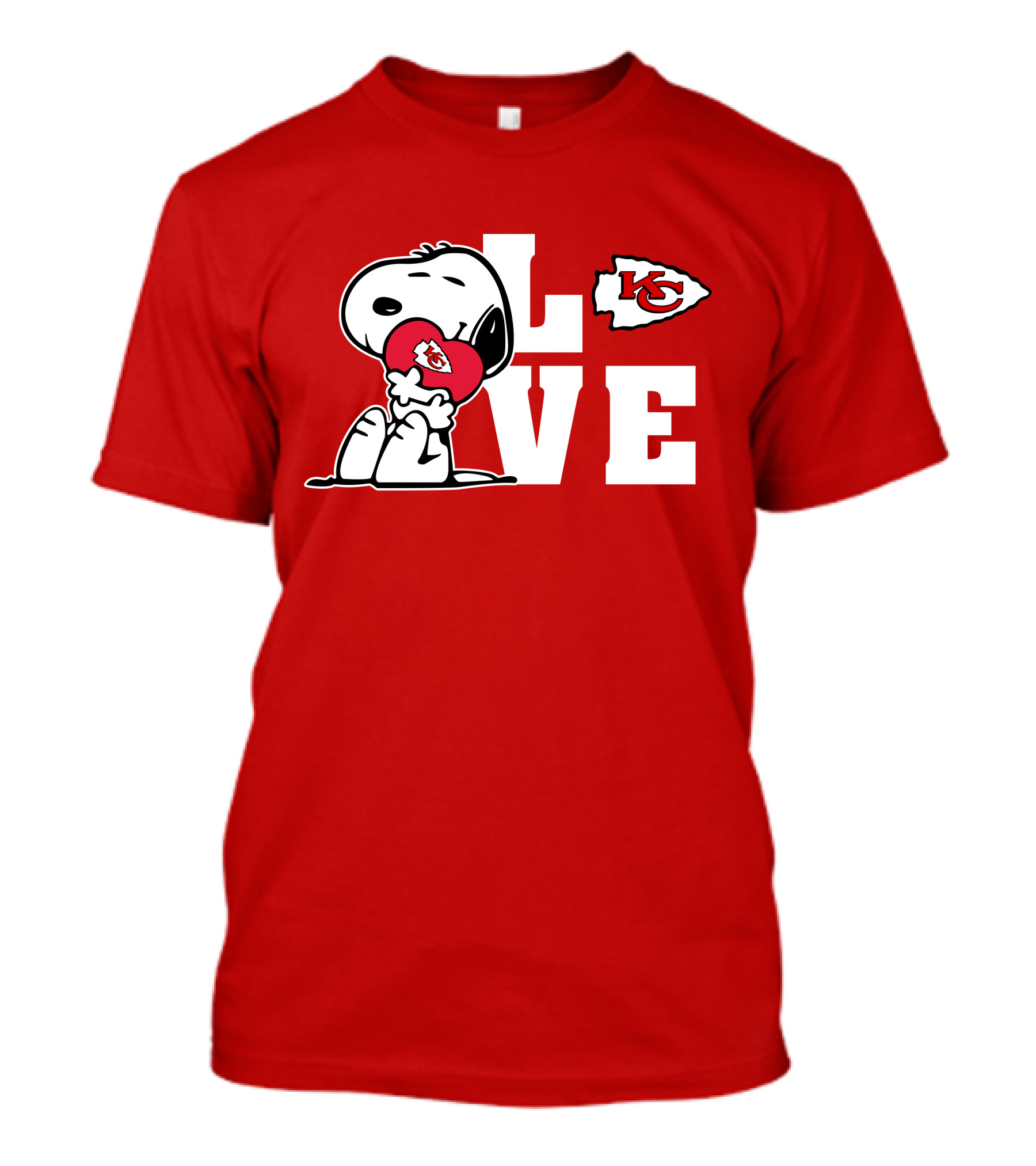 Snoopy Love Kc Kansas City Chiefs T-Shirt