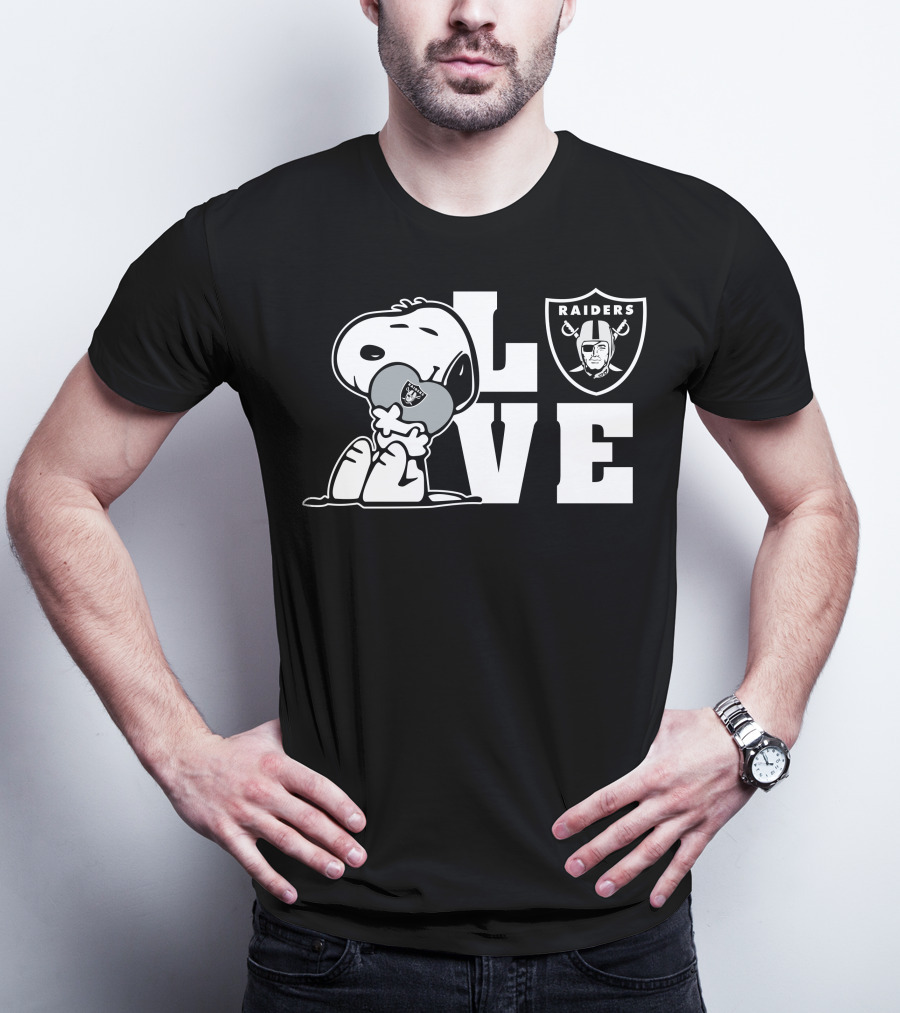 Snoopy Love With Las Vegas Raiders T-Shirt