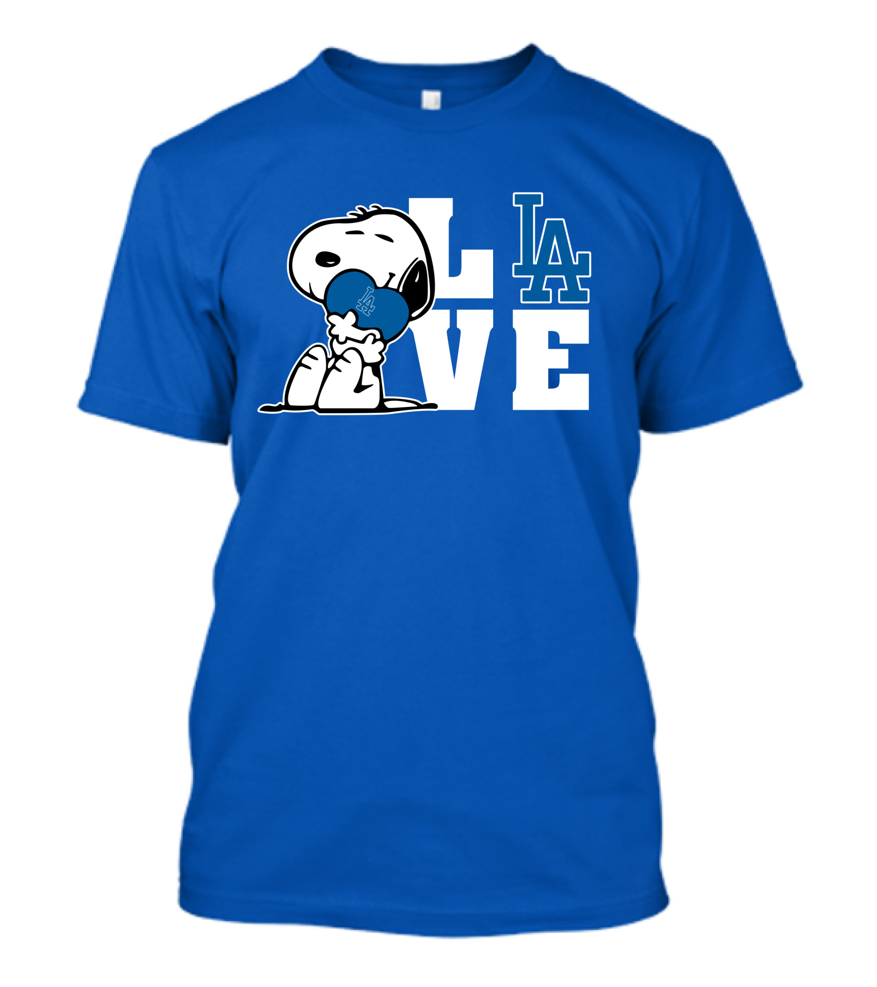 Snoopy Love La Dodgers Peanuts Mlb Collaboration T-Shirt