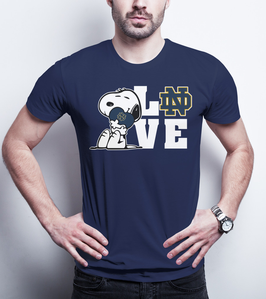 Snoopy Notre Dame Fighting Irish Love Nd T-Shirt
