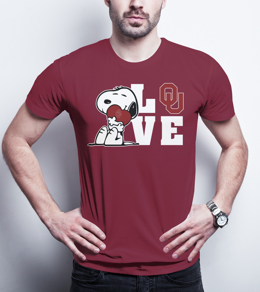 Snoopy Love Ou Oklahoma Sooners T-Shirt