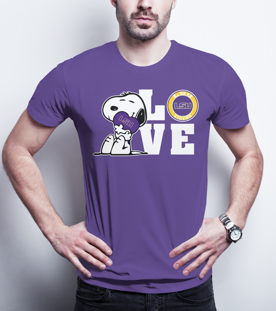 Snoopy Love LSU Tigers LSU T-Shirt