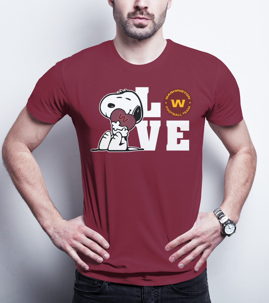 Snoopy Love Washington Football Team W T-Shirt