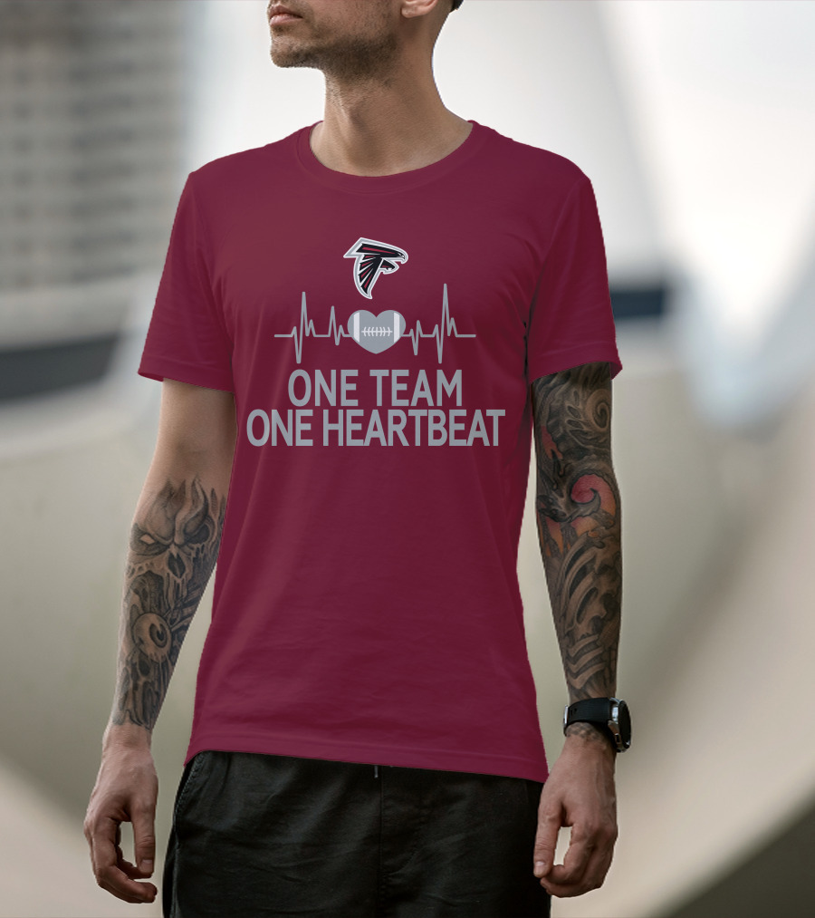 Atlanta Falcons One Team One Heartbeat Football Heartbeat T-Shirt
