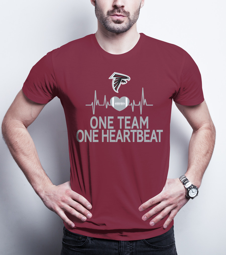 Atlanta Falcons One Team One Heartbeat Football Heartbeat T-Shirt