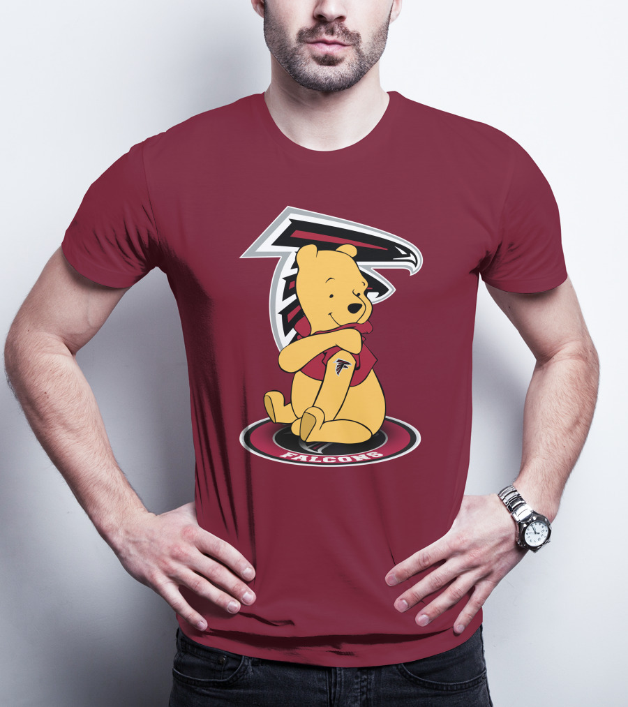Atlanta Falcons Winnie The Pooh Mascot Crossover T-Shirt