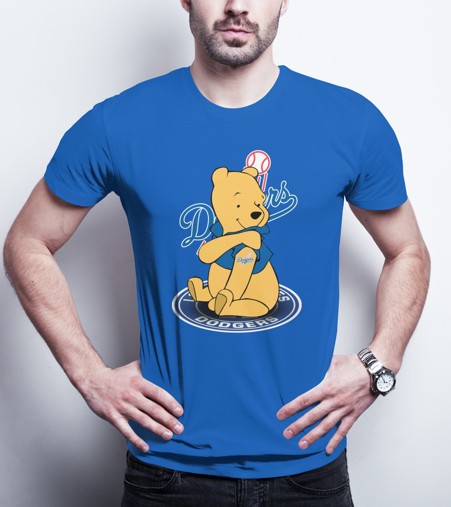 Dodgers Baseball Winnie The Pooh Los Angeles Dodgers T-Shirt