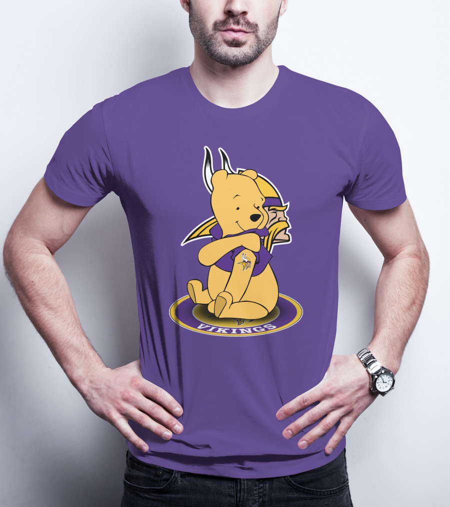 Winnie The Pooh Minnesota Vikings Crossover Fans T-Shirt