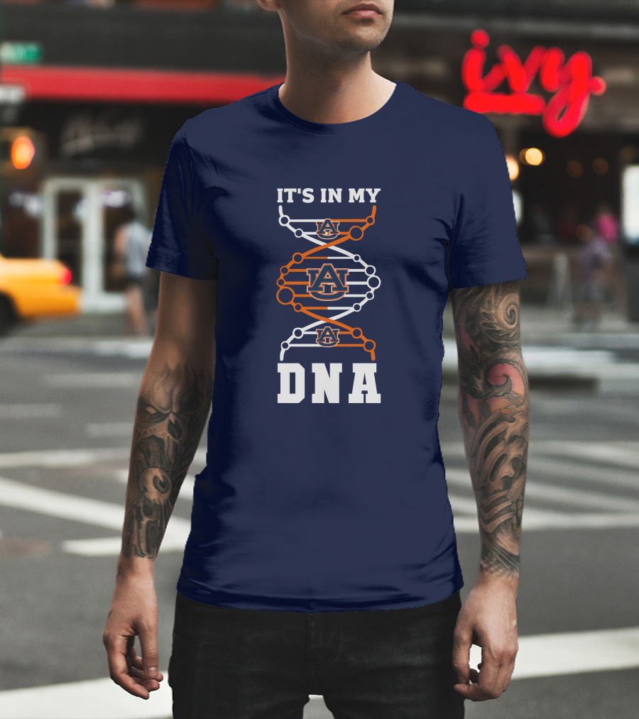 Auburn Tigers It's In My DNA Auburn University Logo DNA Strand T-Shirt