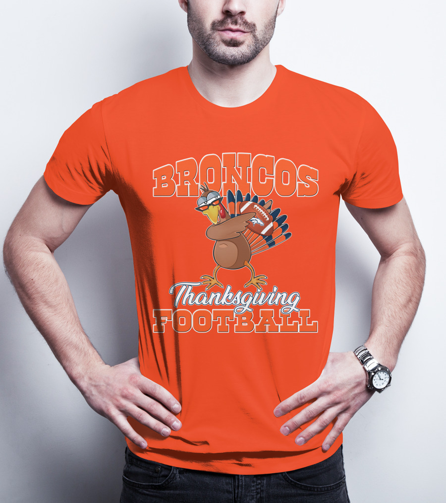 Broncos Thanksgiving Football Turkey T-Shirt