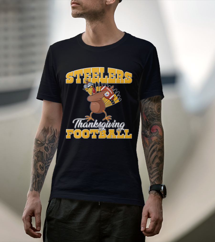 Steelers Thanksgiving Football Turkey T-Shirt