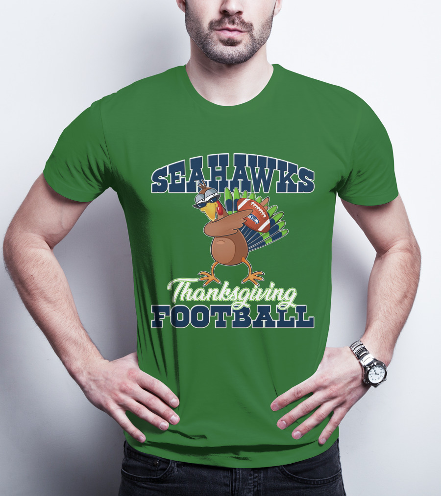 Seahawks Thanksgiving Football Turkey T-Shirt