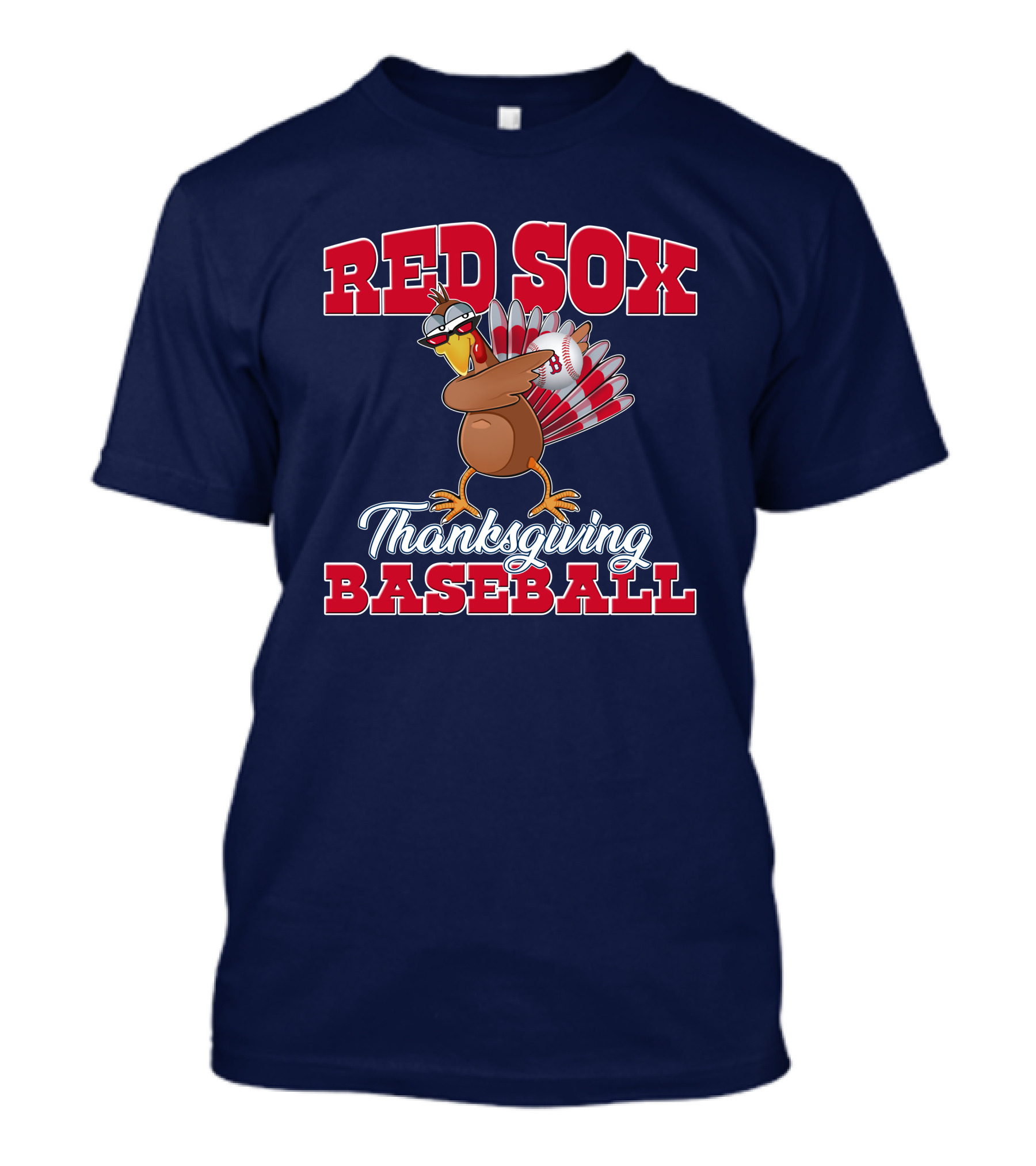 Red Sox Thanksgiving Baseball Turkey T-Shirt