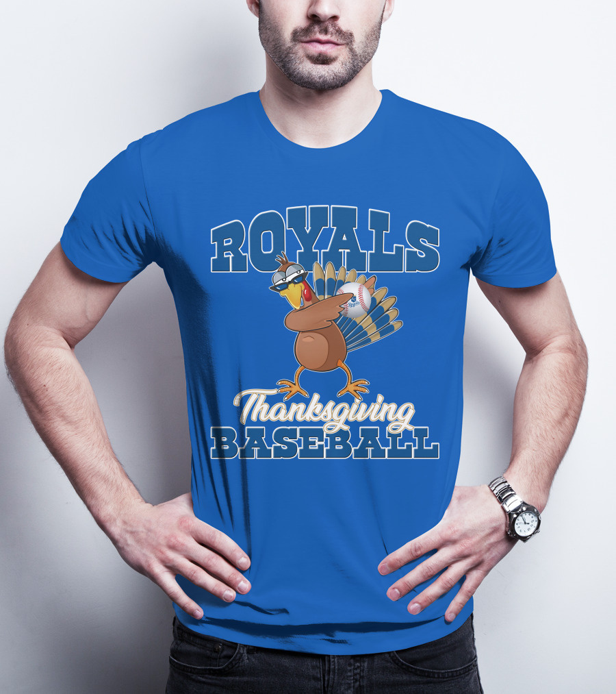 Royals Thanksgiving Baseball Turkey T-Shirt