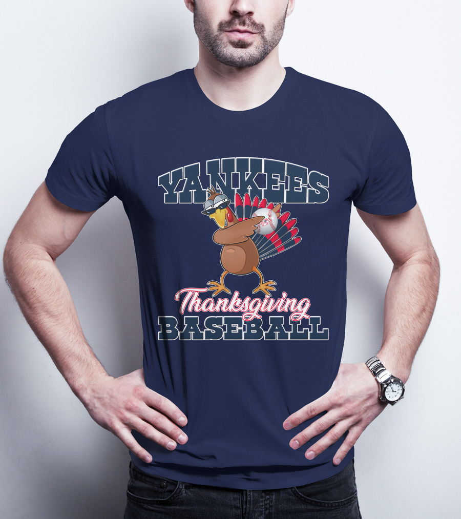 Yankees Thanksgiving Baseball Turkey T-Shirt