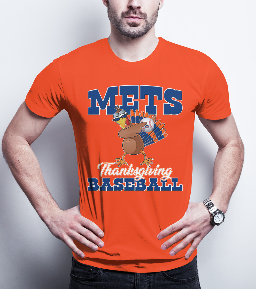 Mets Thanksgiving Baseball Turkey T-Shirt