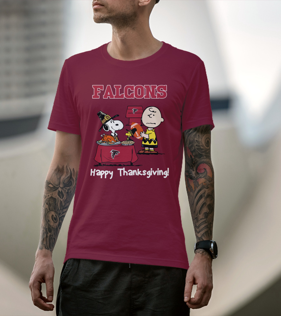 Falcons Snoopy Charlie Brown Thanksgiving Football Peanuts T-Shirt