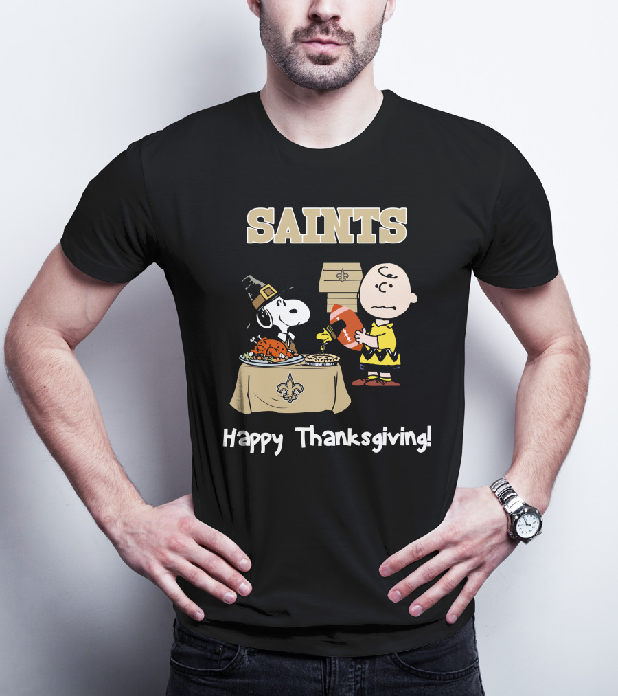 SAINTS New Orleans Happy Thanksgiving Snoopy T-Shirt