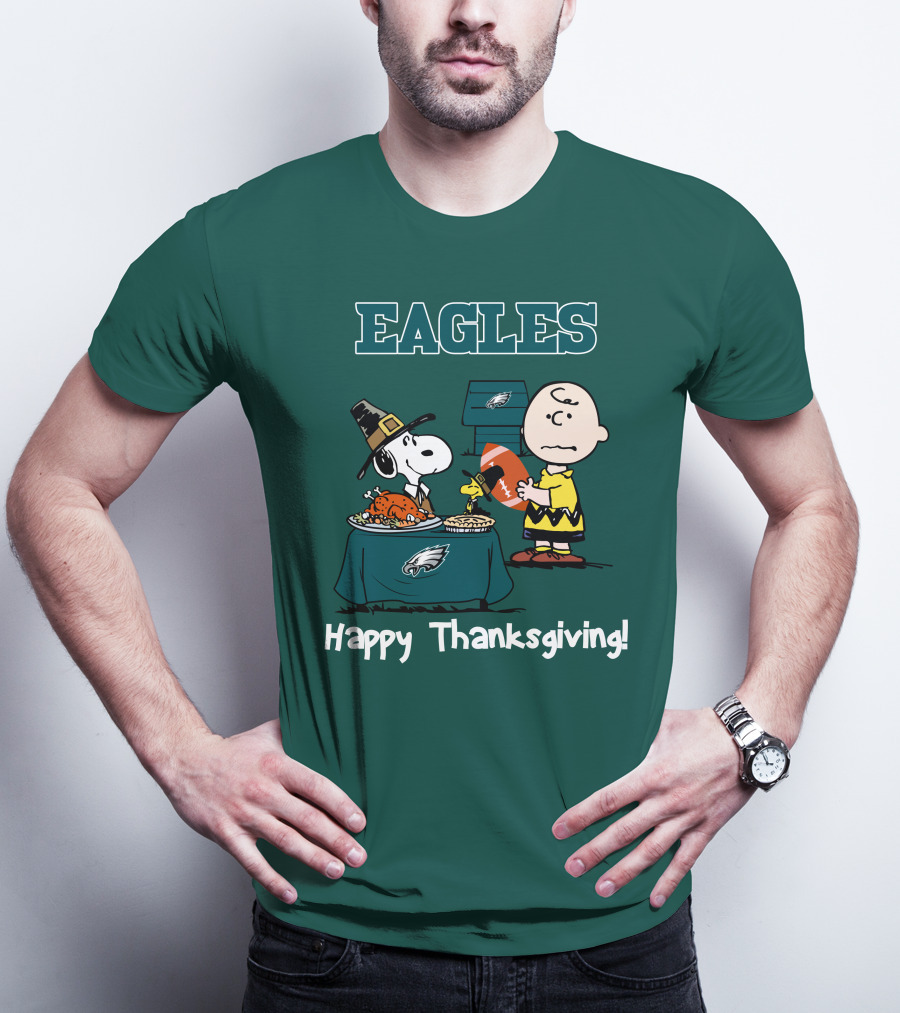 Eagles Snoopy Thanksgiving Football Peanuts Philadelphia T-Shirt