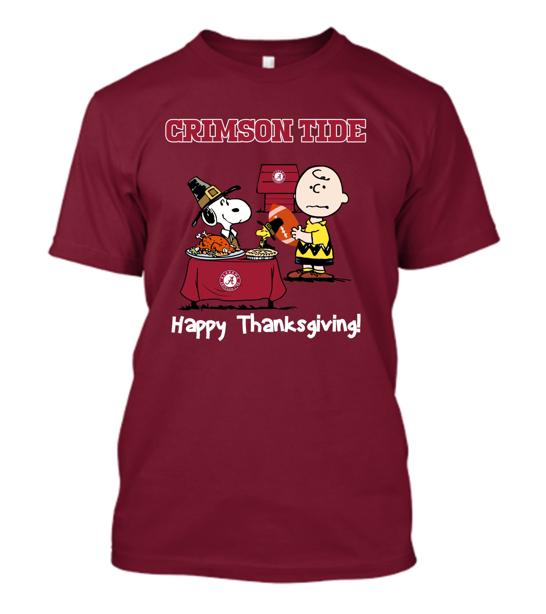 Crimson Tide Snoopy And Charlie Brown Thanksgiving T-Shirt