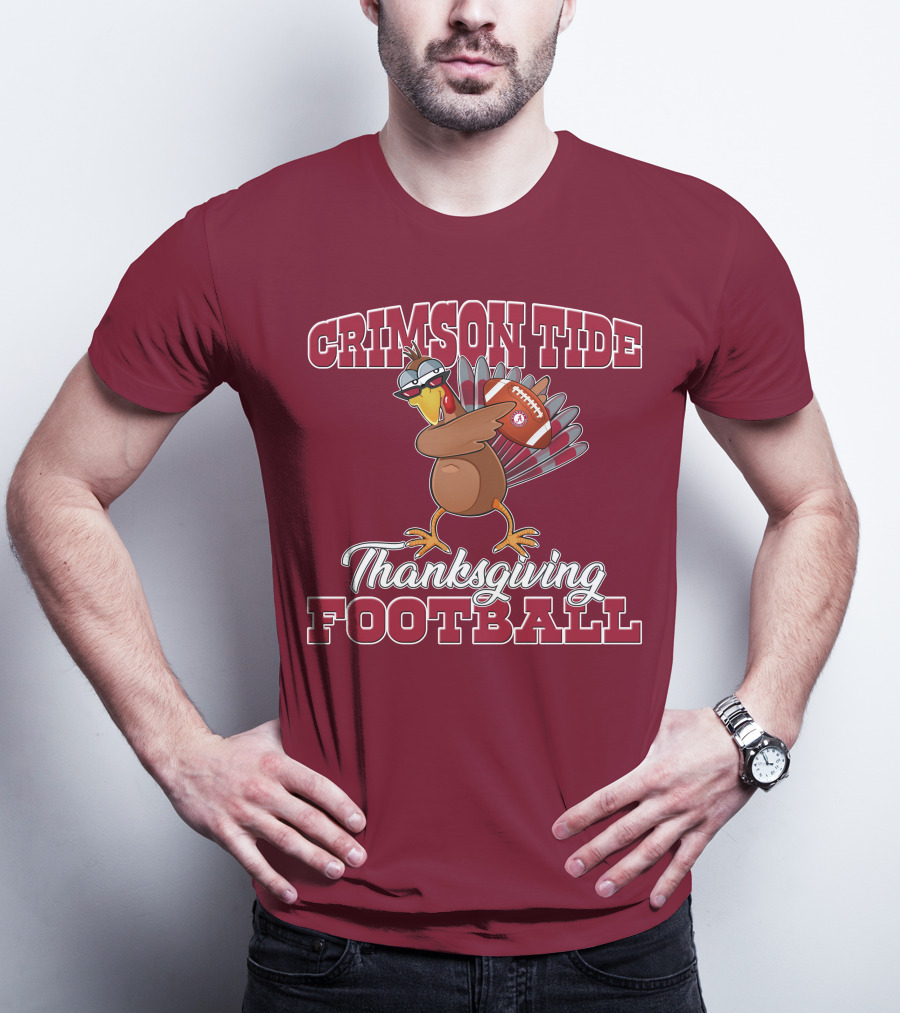 Crimson Tide Thanksgiving Football Turkey T-Shirt