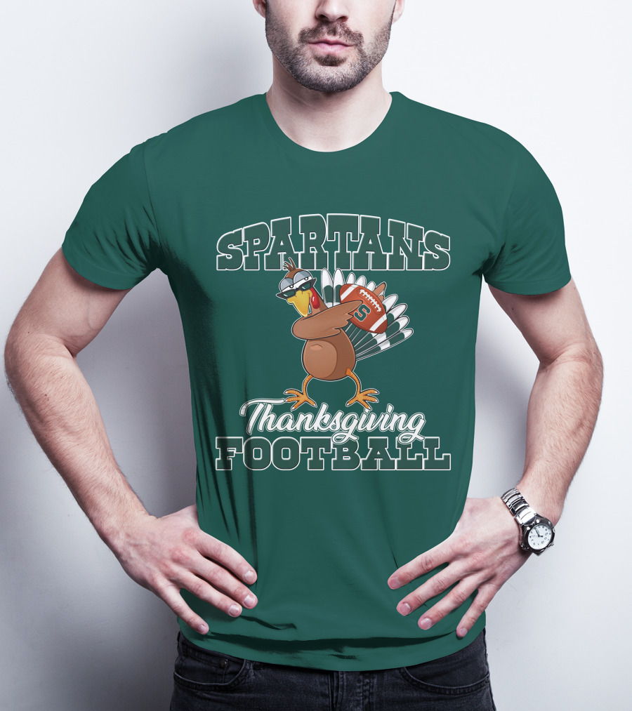 Spartans Thanksgiving Football Turkey Michigan State T-Shirt