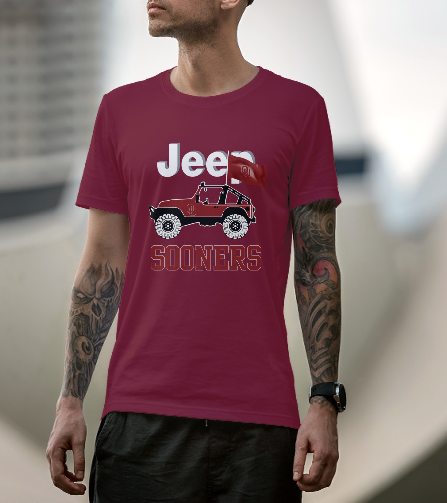 Jeep Sooners Ou Flag T-Shirt