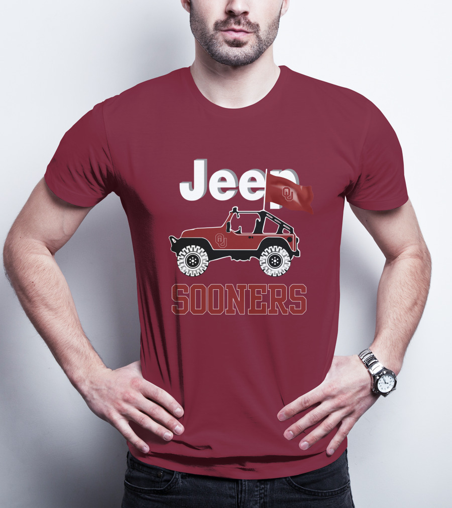 Jeep Sooners Ou Flag T-Shirt