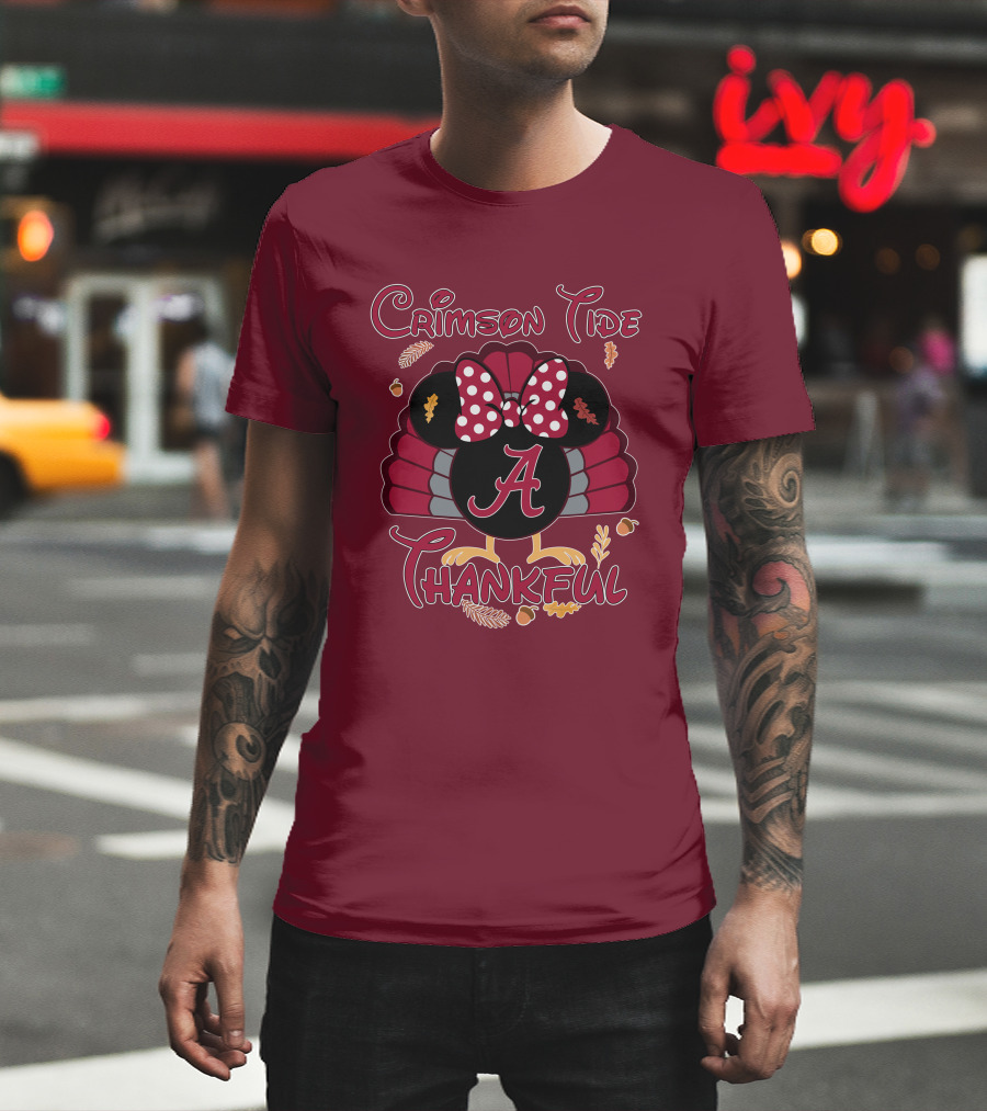 Crimson Tide Thankful Turkey Minnie A T-Shirt
