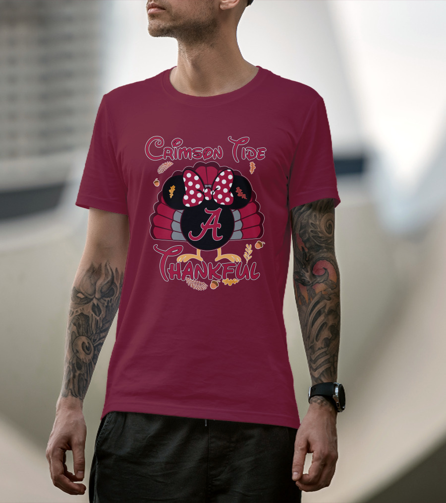 Crimson Tide Thankful Turkey Minnie A T-Shirt