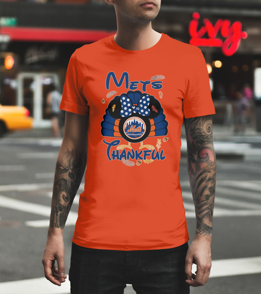 Mets Thankful Thanksgiving Minnie T-Shirt
