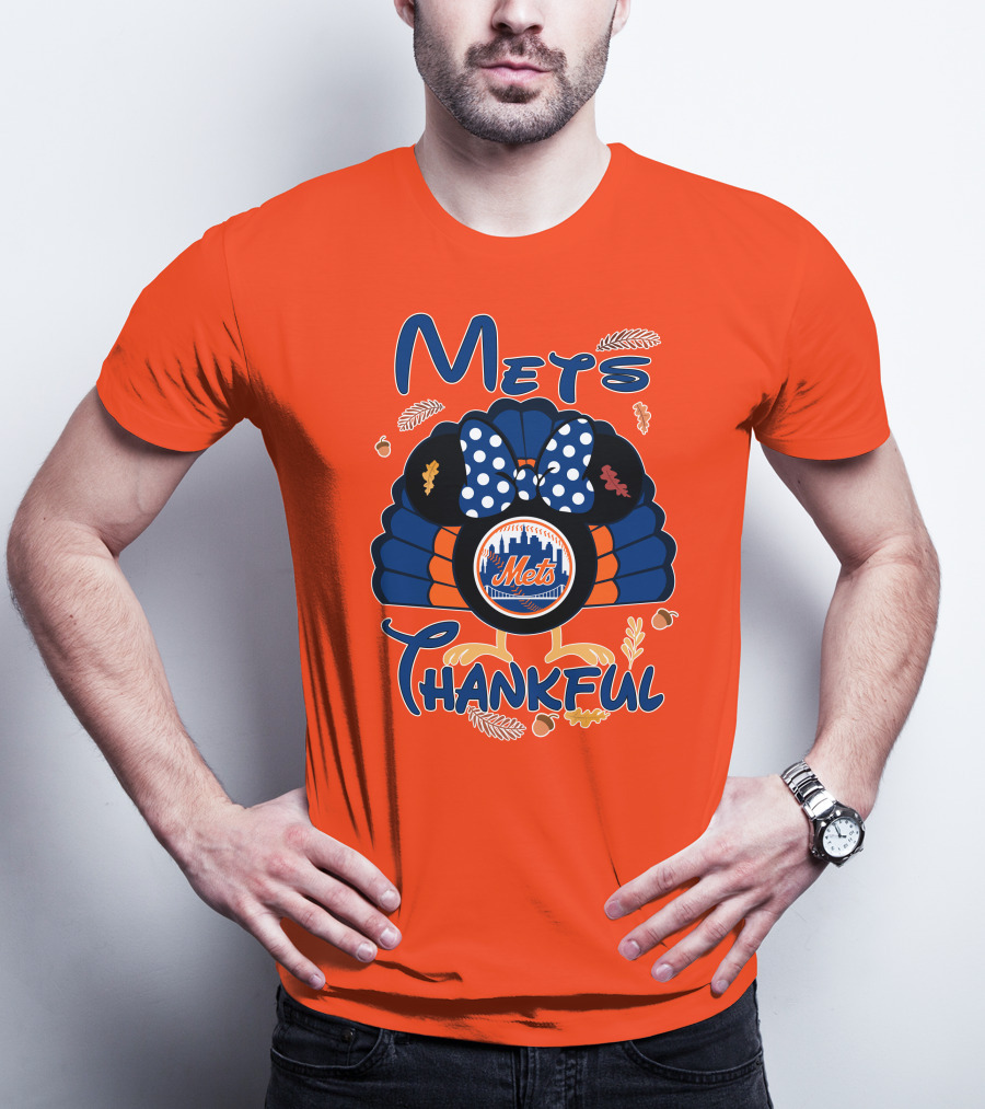 Mets Thankful Thanksgiving Minnie T-Shirt