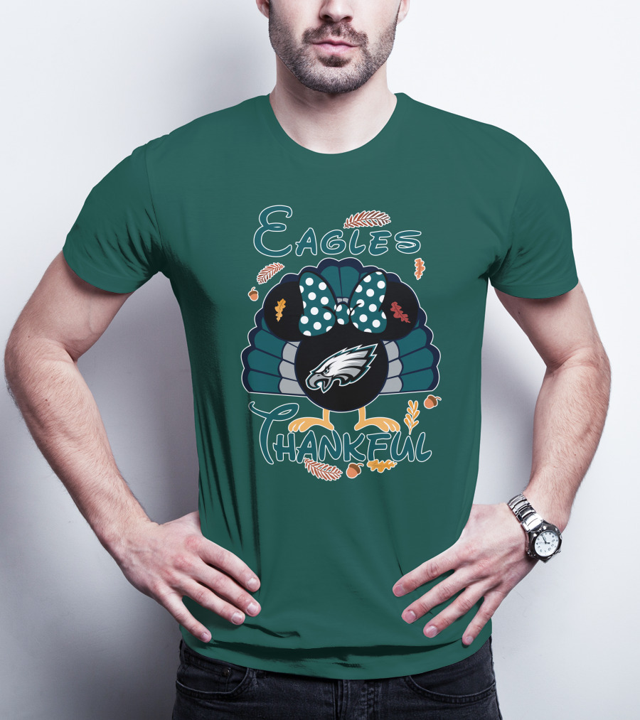 Eagles Thankful Philadelphia Minnie Thanksgiving T-Shirt