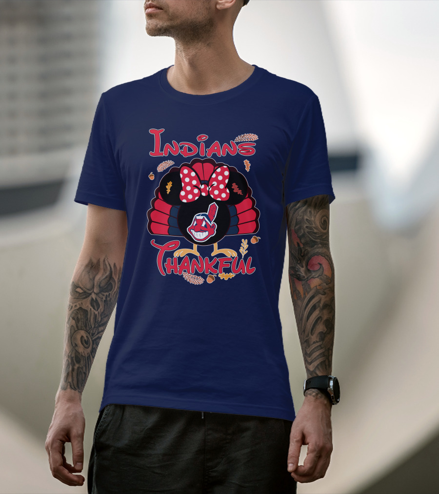 Indians Thankful Minnie Thanksgiving T-Shirt