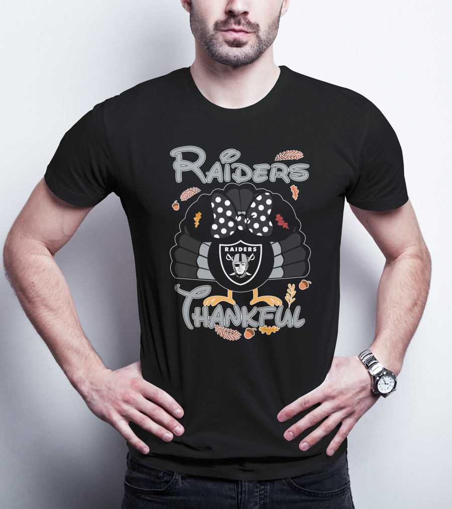 Raiders Thankful Minnie Thanksgiving T-Shirt