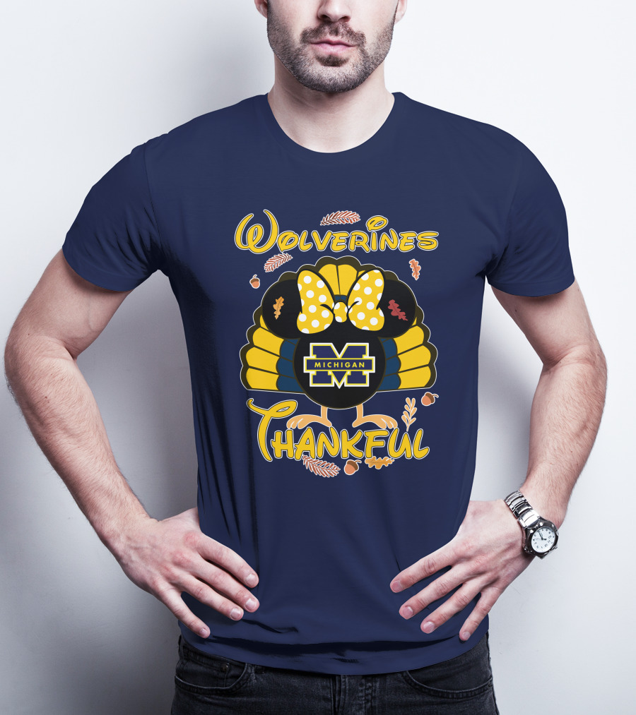 Wolverines Thankful Michigan Minnie T-Shirt