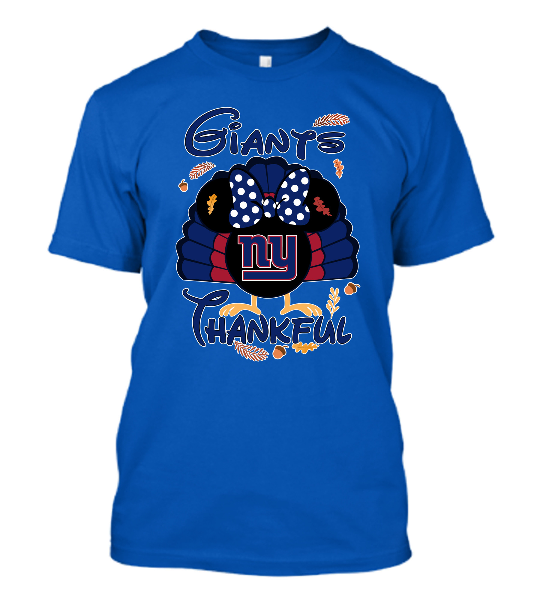 Giants Thankful New York Turkey Minnie Bow T-Shirt
