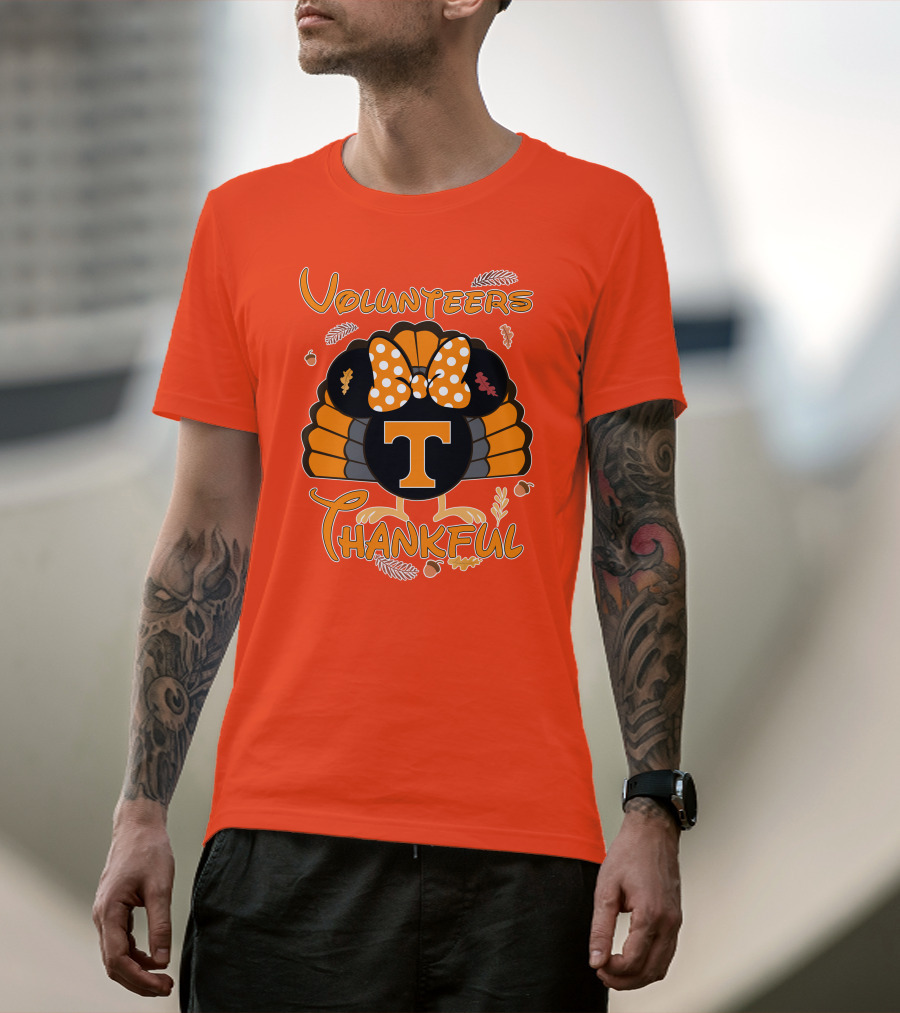 Volunteers Thankful Tennessee Minnie Thanksgiving T-Shirt