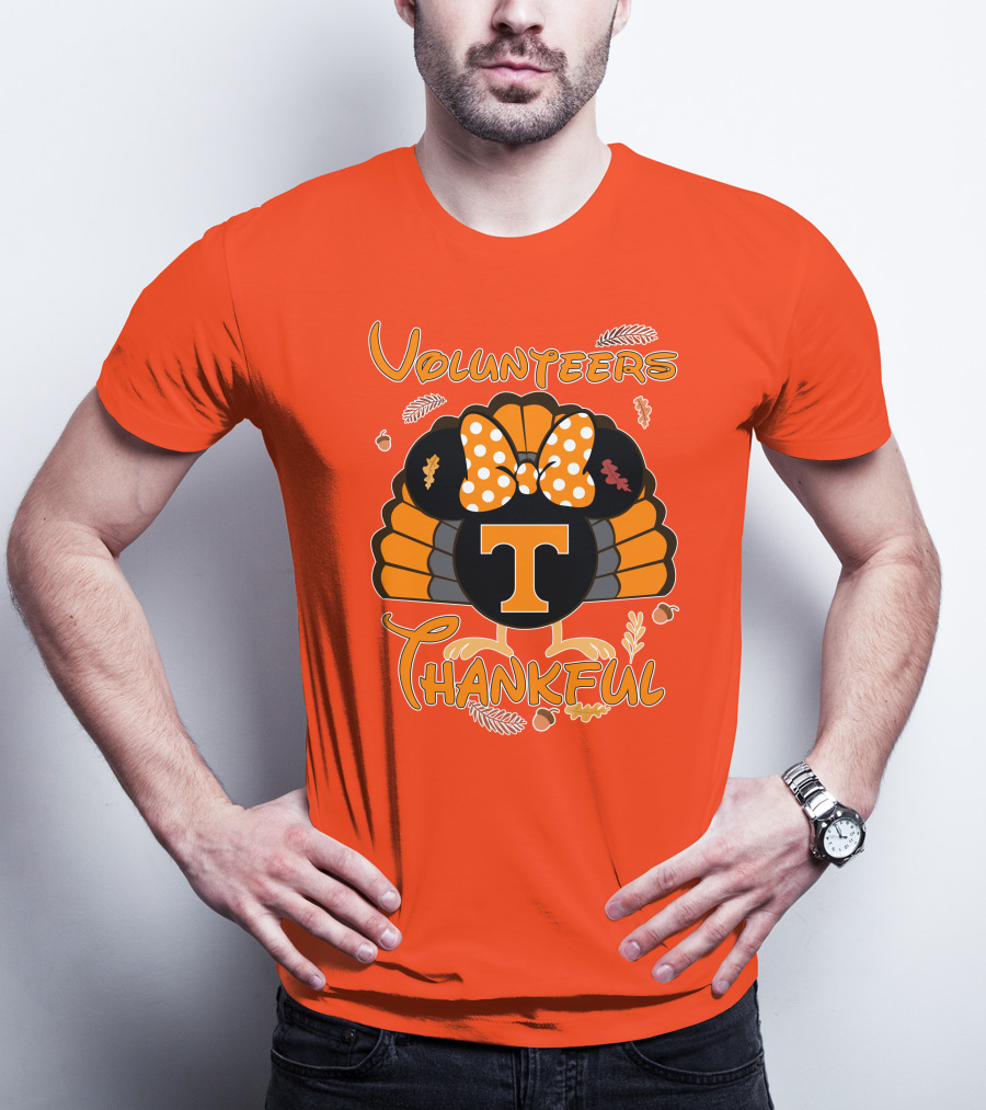 Volunteers Thankful Tennessee Minnie Thanksgiving T-Shirt