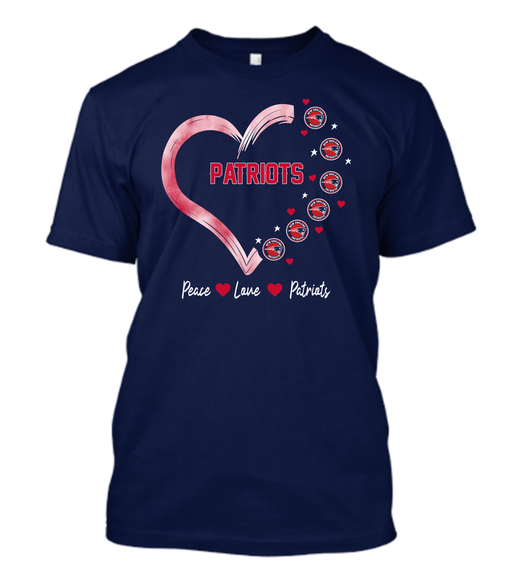 Patriots Peace Love Heart T-Shirt