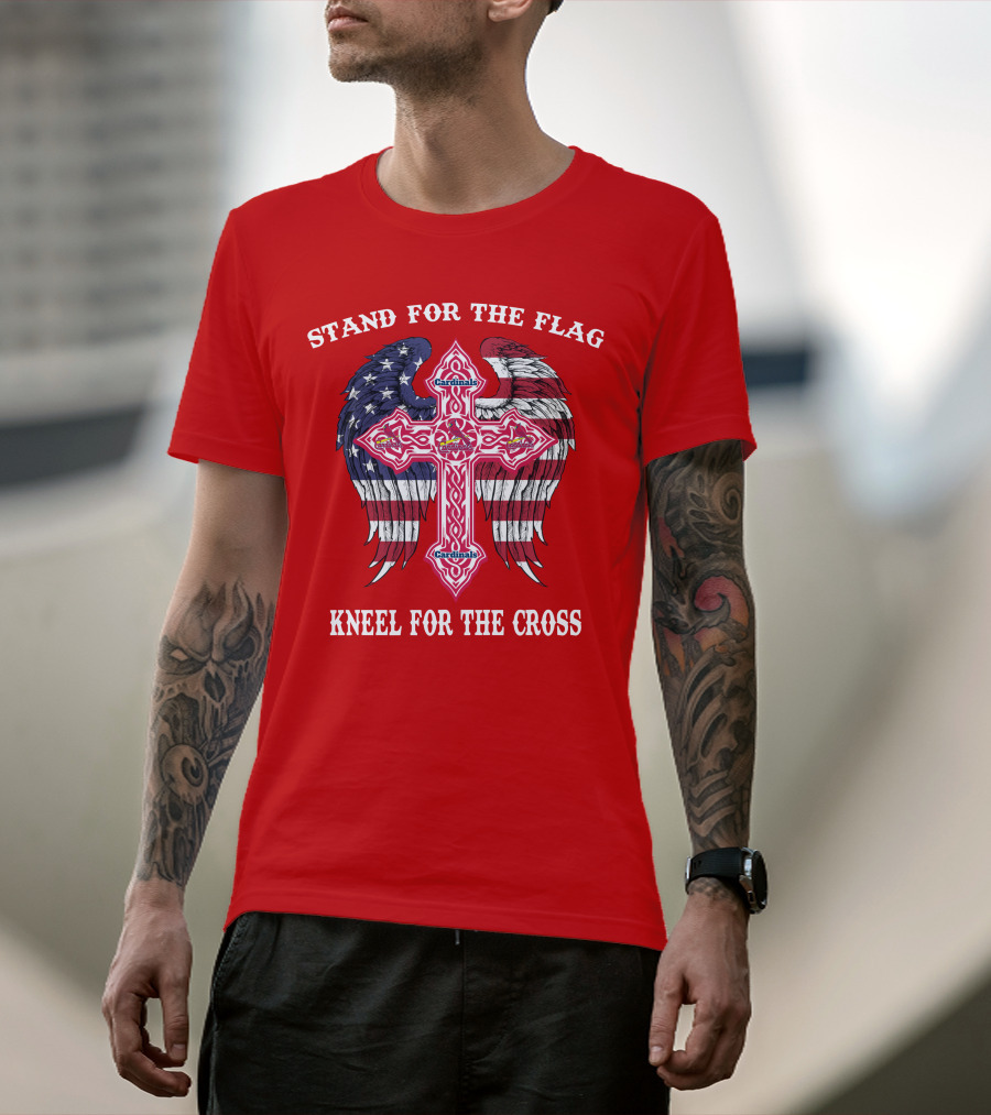 Stand For The Flag Kneel For The Cross St. Louis Cardinals T-Shirt