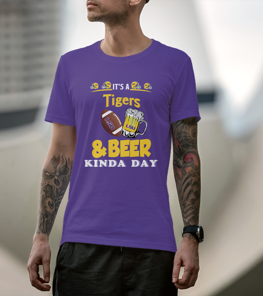 LSU Tigers Football And Beer Celebration Day T-Shirt