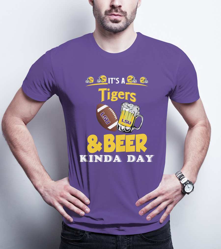 LSU Tigers Football And Beer Celebration Day T-Shirt
