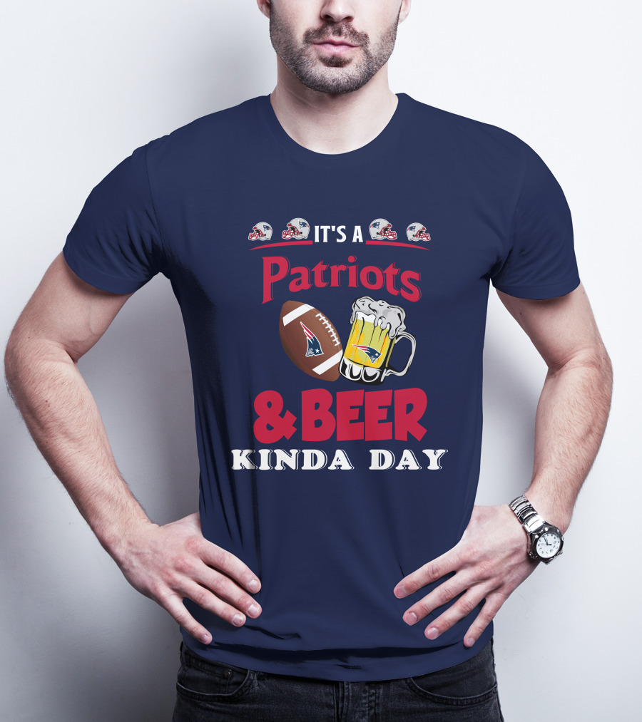 New England Patriots Football And Beer Celebration Day T-Shirt