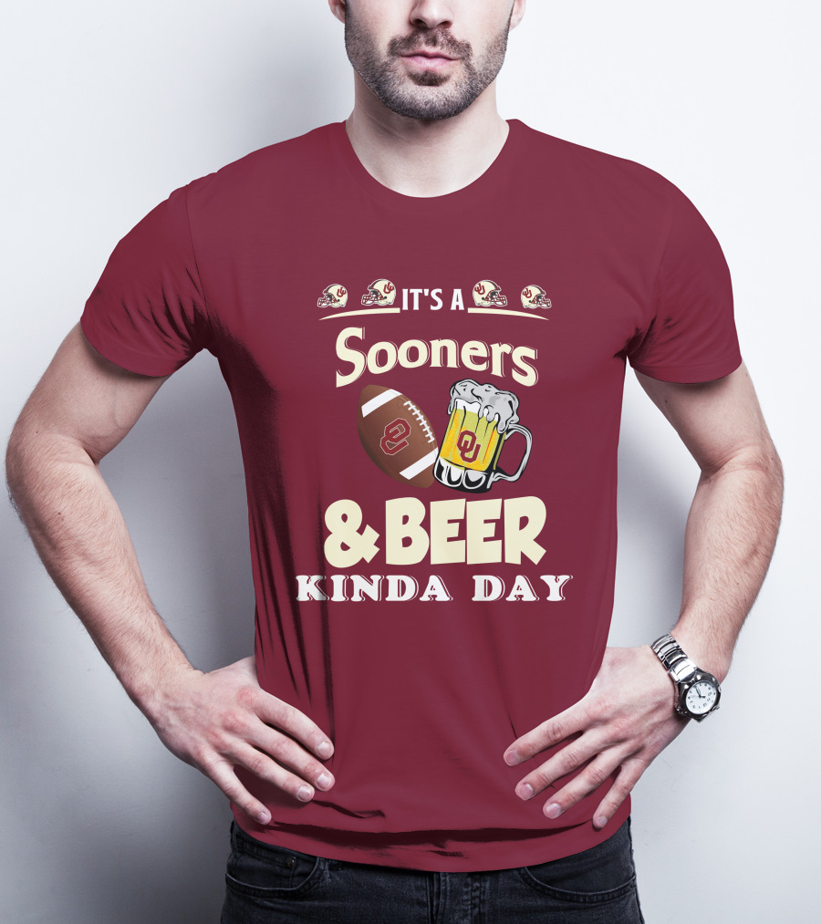 Oklahoma Sooners Football And Beer Kinda Day T-Shirt