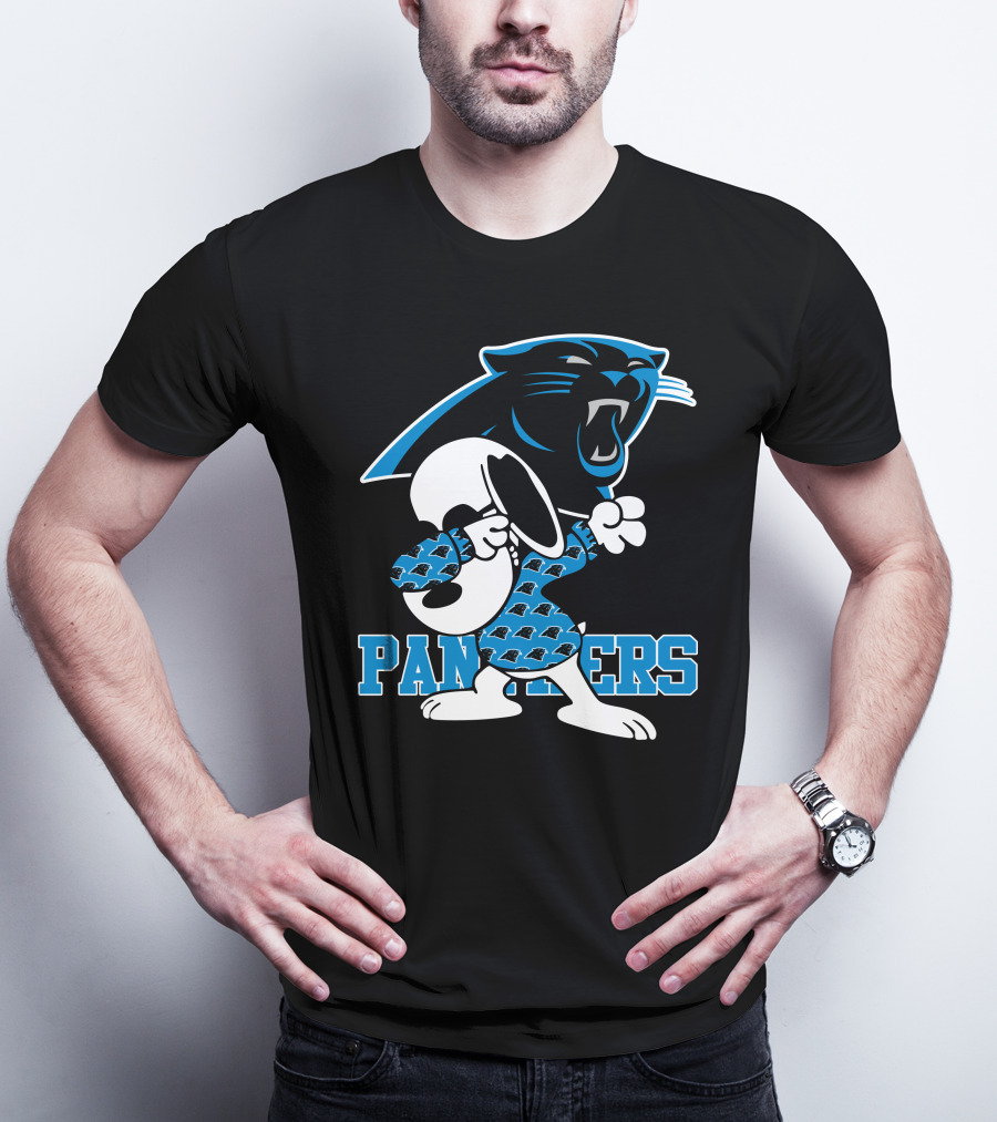 Carolina Panthers Snoopy Dabbing Panthers T-Shirt