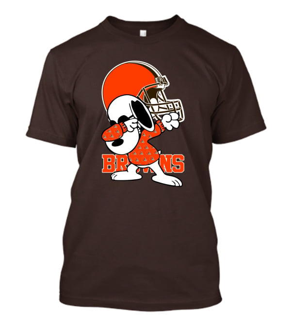 Cleveland Browns Snoopy Dabbing Football Helmet T-Shirt