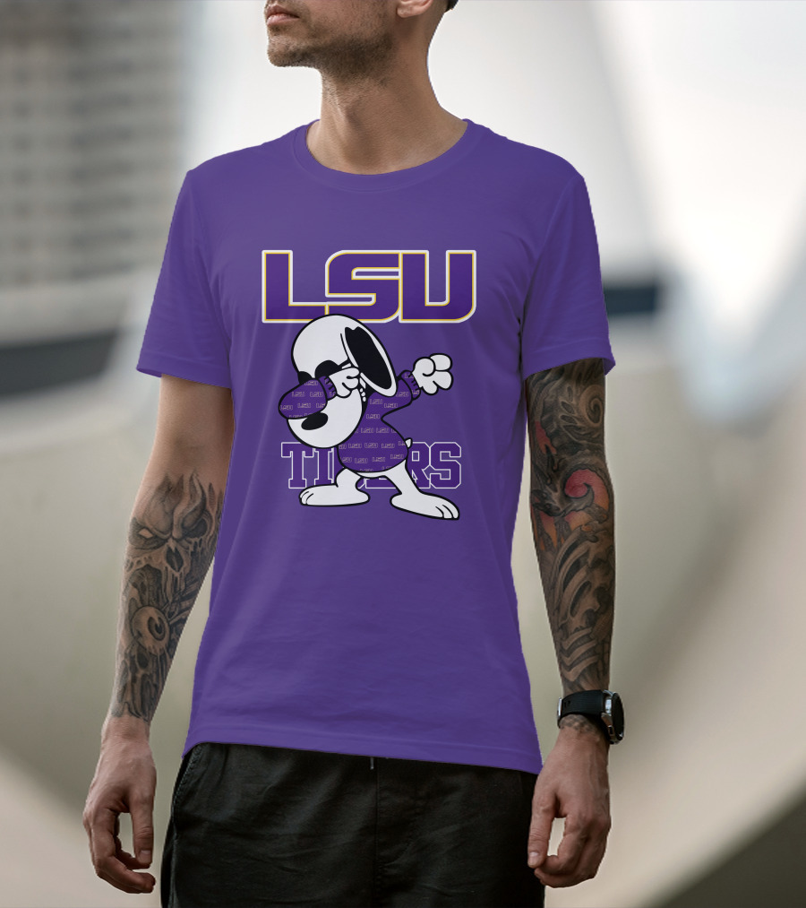 LSU Tigers Snoopy Dabbing T-Shirt