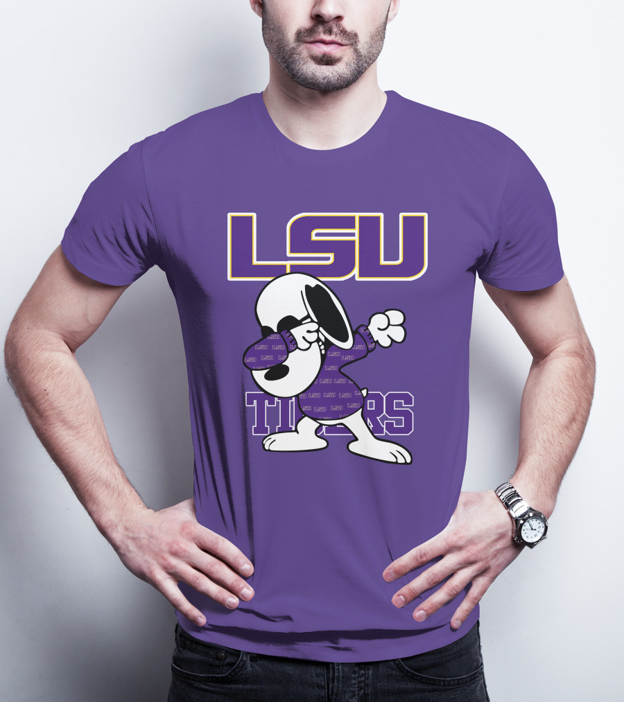 LSU Tigers Snoopy Dabbing T-Shirt