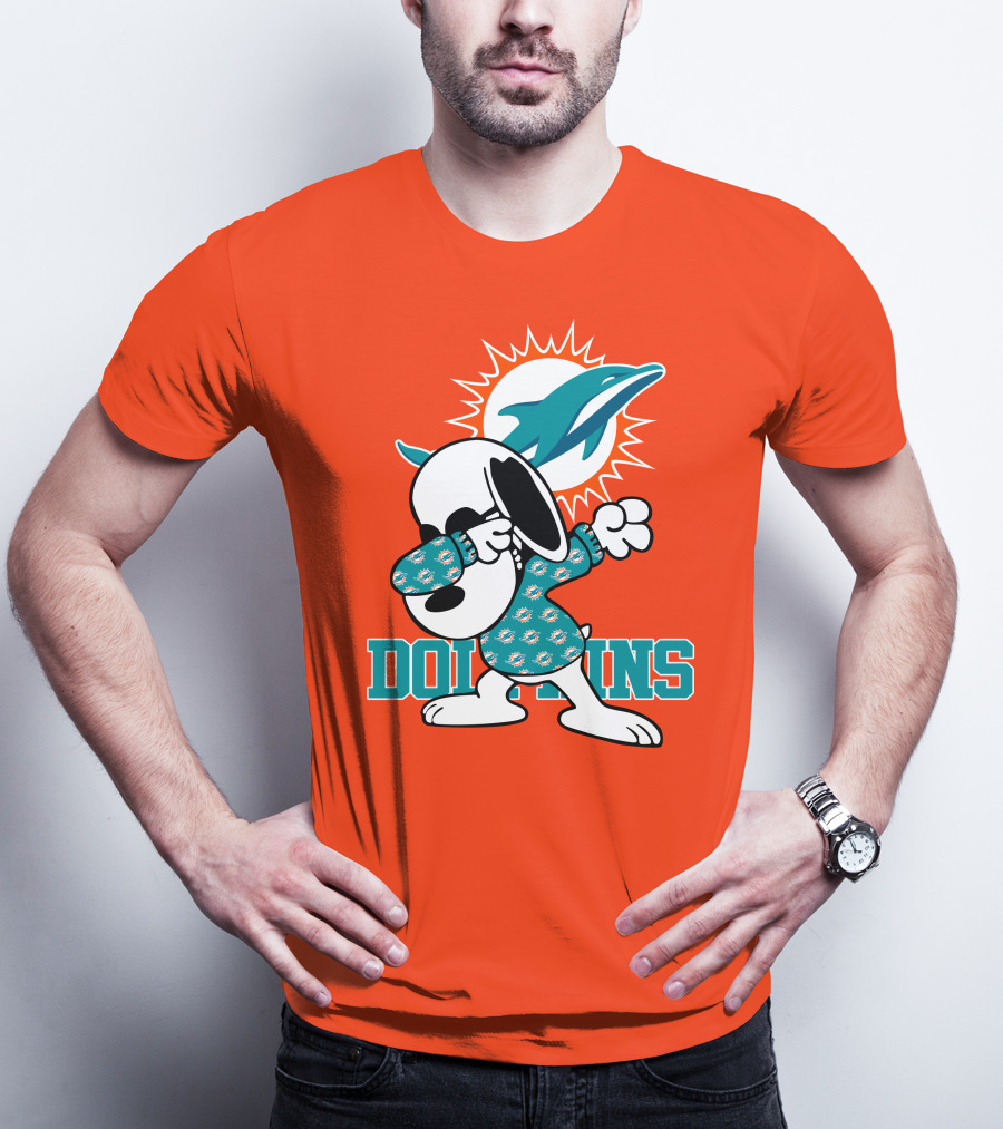 Miami Dolphins Snoopy Dabbing T-Shirt